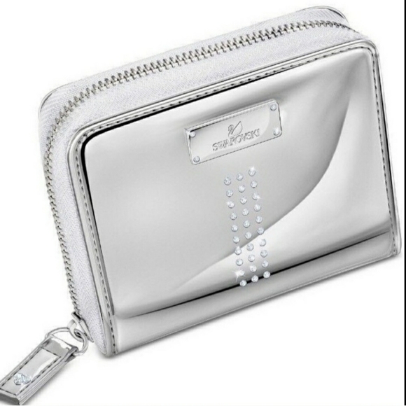 Swarovski | Bags | Authentic Swarovski Crystal Metallic Wallet | Poshmark
